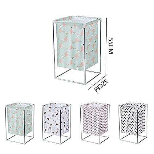 Cos pentru rufe, metalic-textil, 55 x 32 cm - Tenq.ro