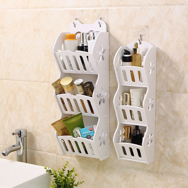 Etajera din PVC cu 3 rafturi, pentru baie - Tenq.ro