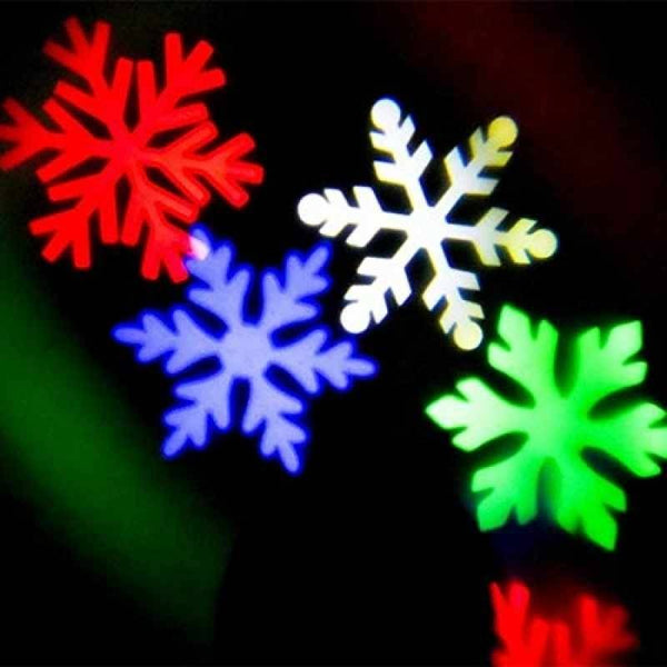 Proiector dublu cu LED Multicolor, Fulgi si Laser Rosu-Verde - Tenq.ro